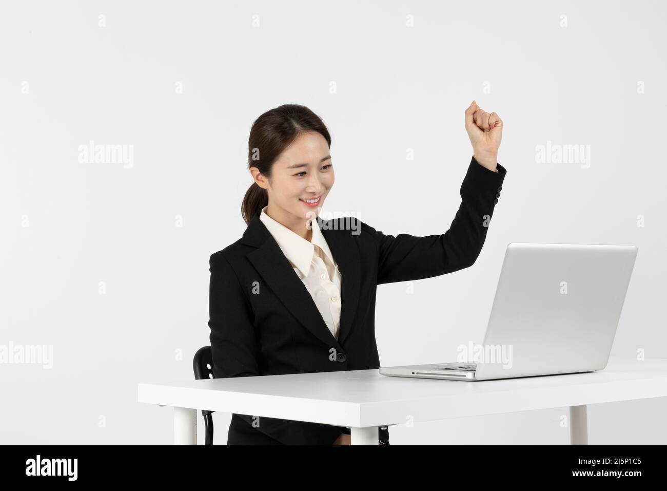 Asian Korean young generations woman and man job interview concept ...