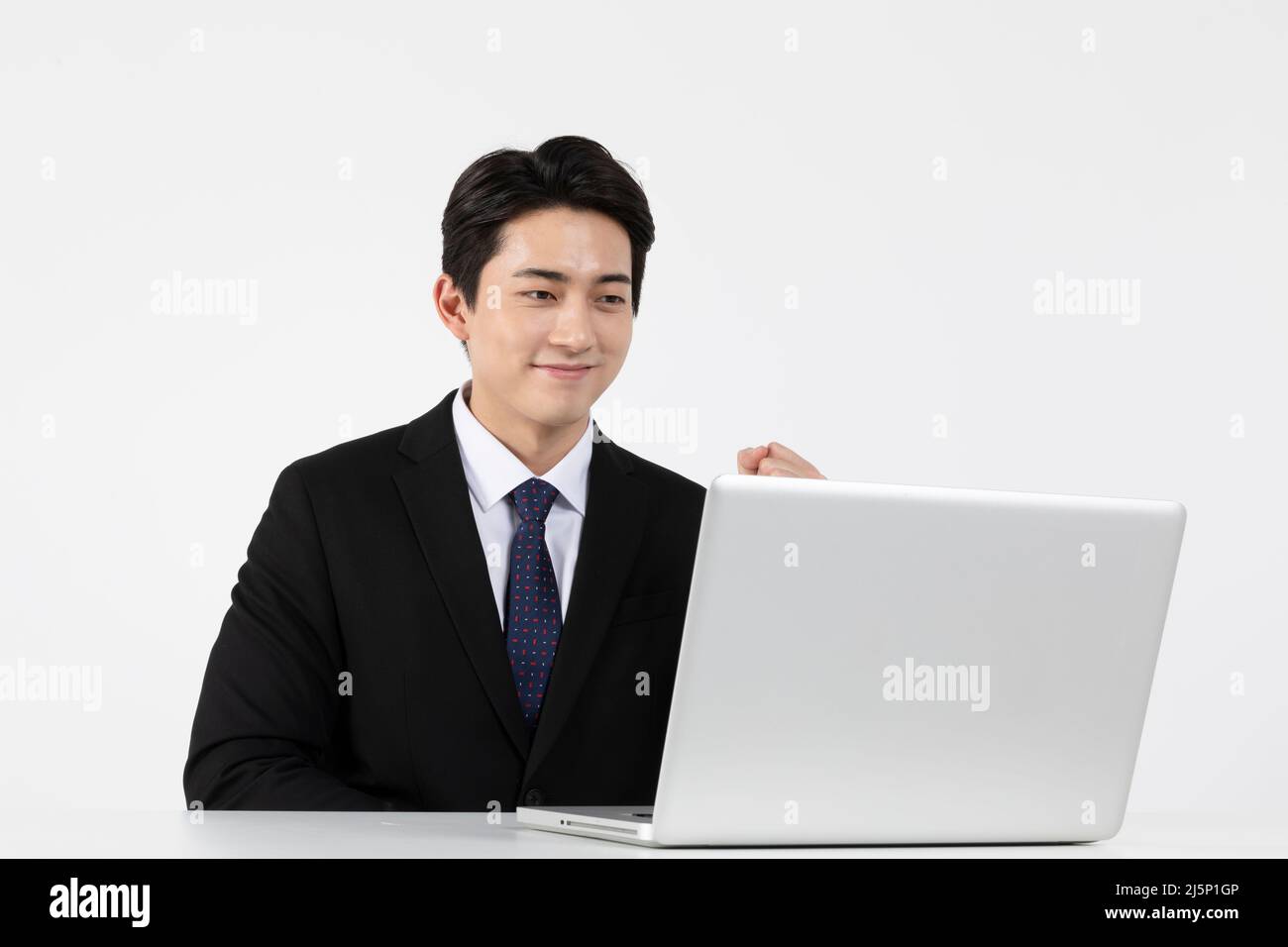 Asian Korean young generations woman and man job interview concept ...