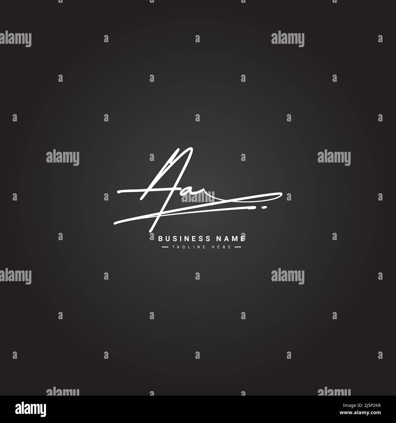 Initial Letter AA Logo, Handwritten Signature Logo - Vector Logo ...