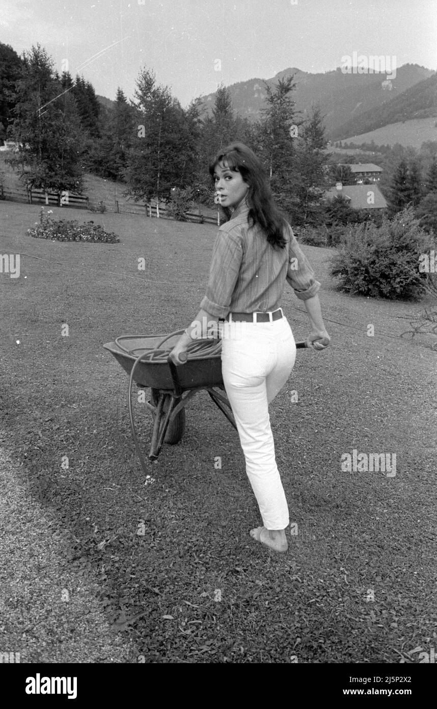 Marie Versini, French actress, at Tegernsee. [automated translation ...