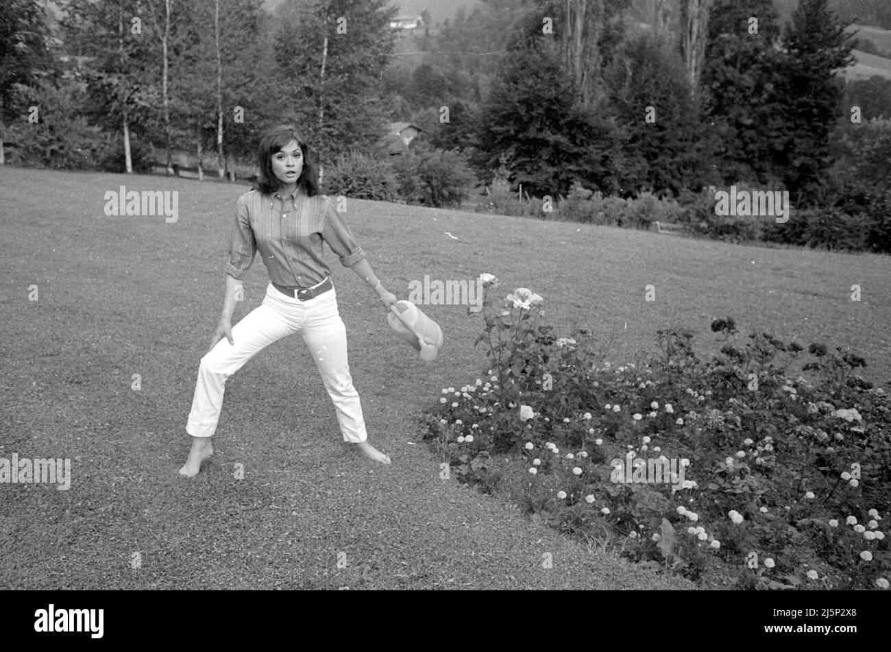 Marie Versini, French actress, at Tegernsee. [automated translation ...