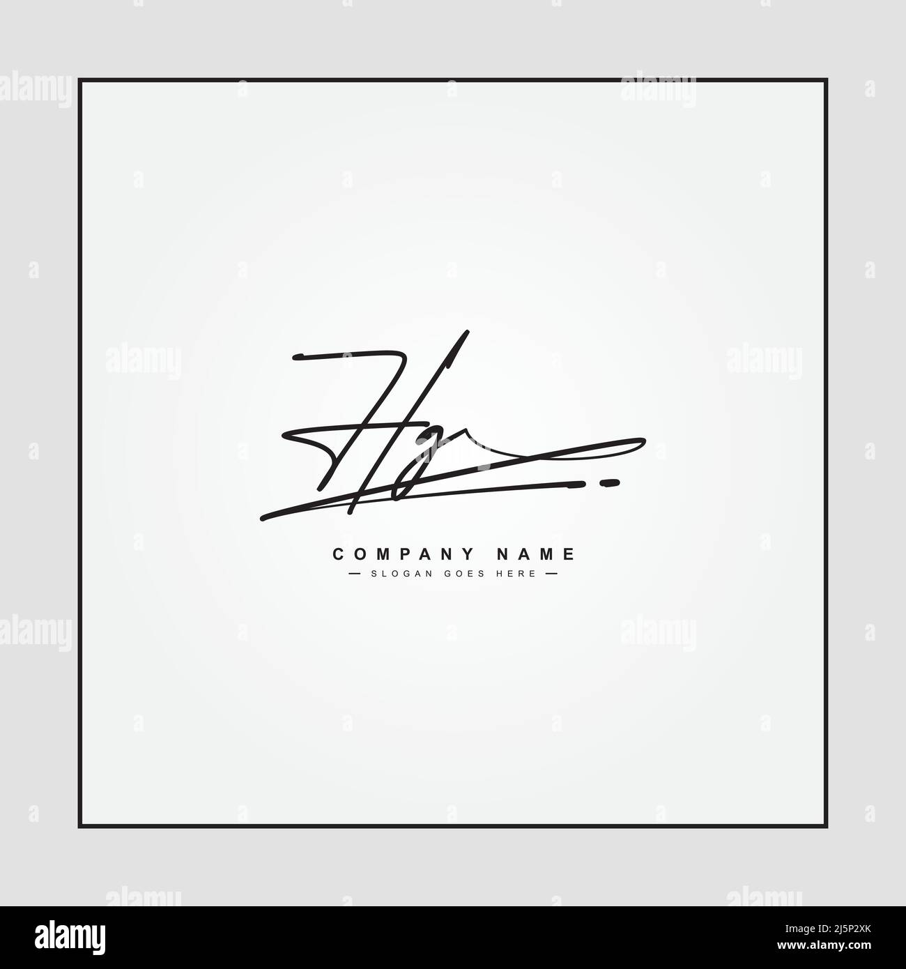 Initial Letter HG Logo - Handwritten Signature Style Logo - Vector Logo ...