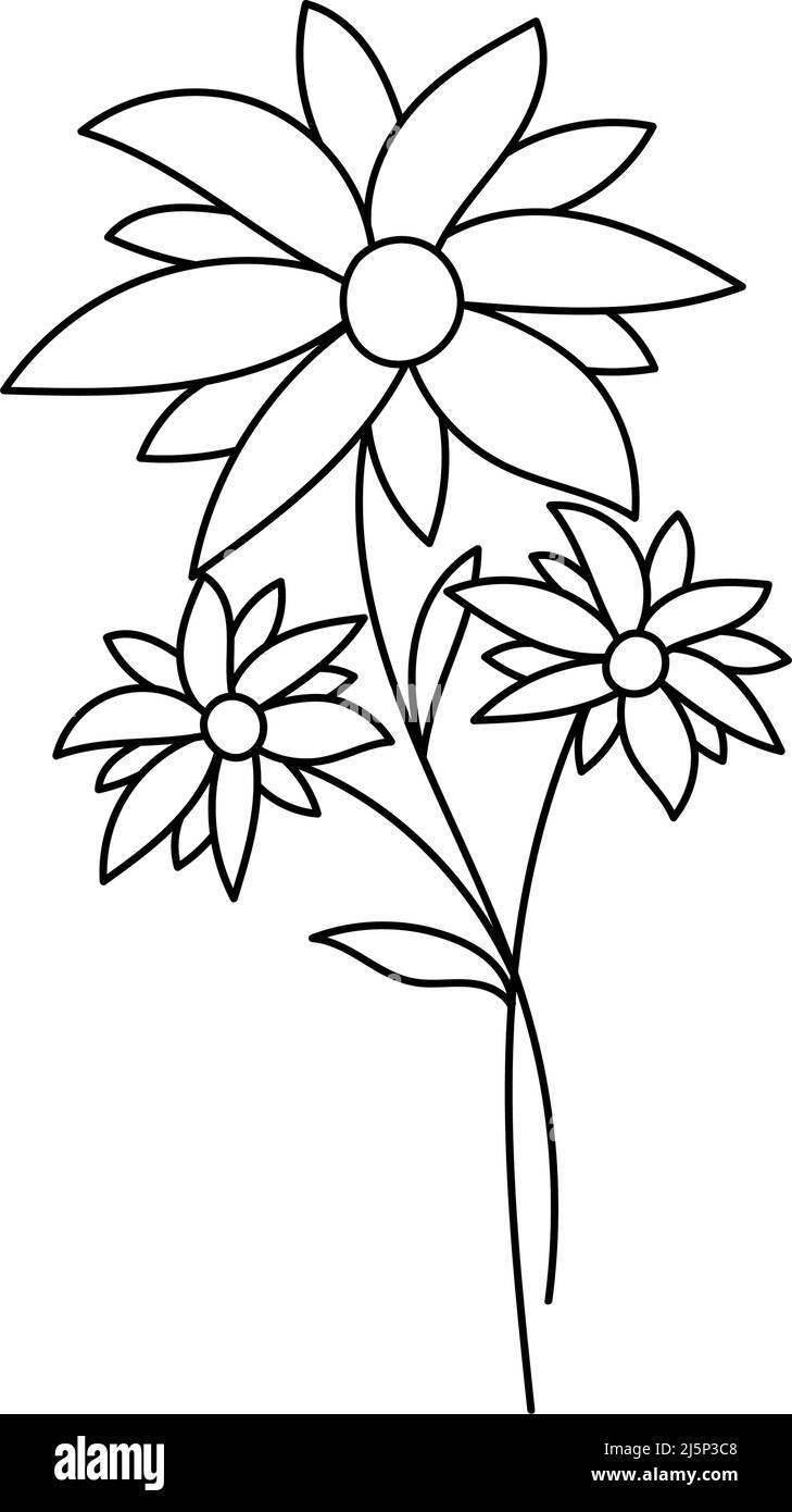 Flower outlineicon design ilustration template vector Stock Vector ...