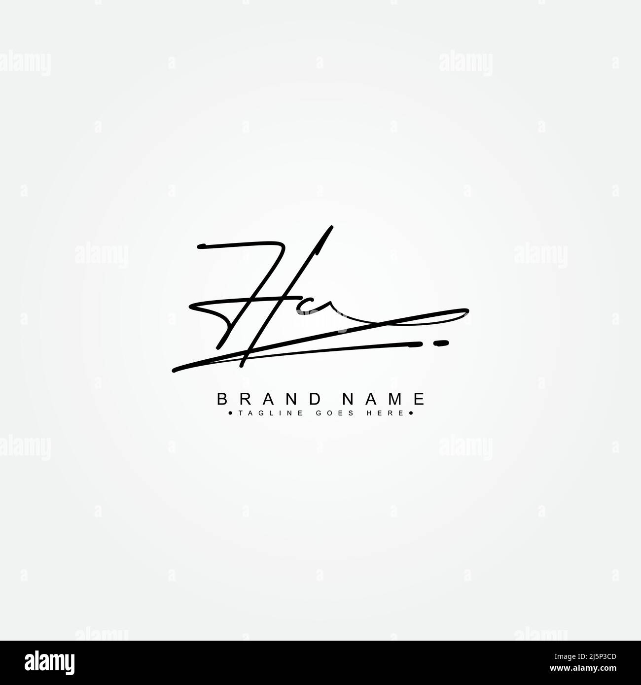 Initial Letter HC Logo - Handwritten Signature Logo - Vector Logo ...
