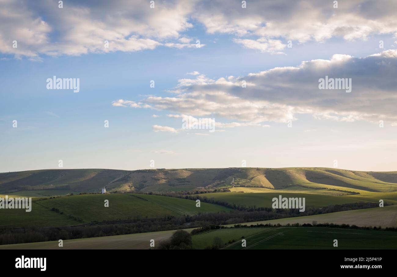 Breath taking views from the South Downs near Lewes in East Sussex ...