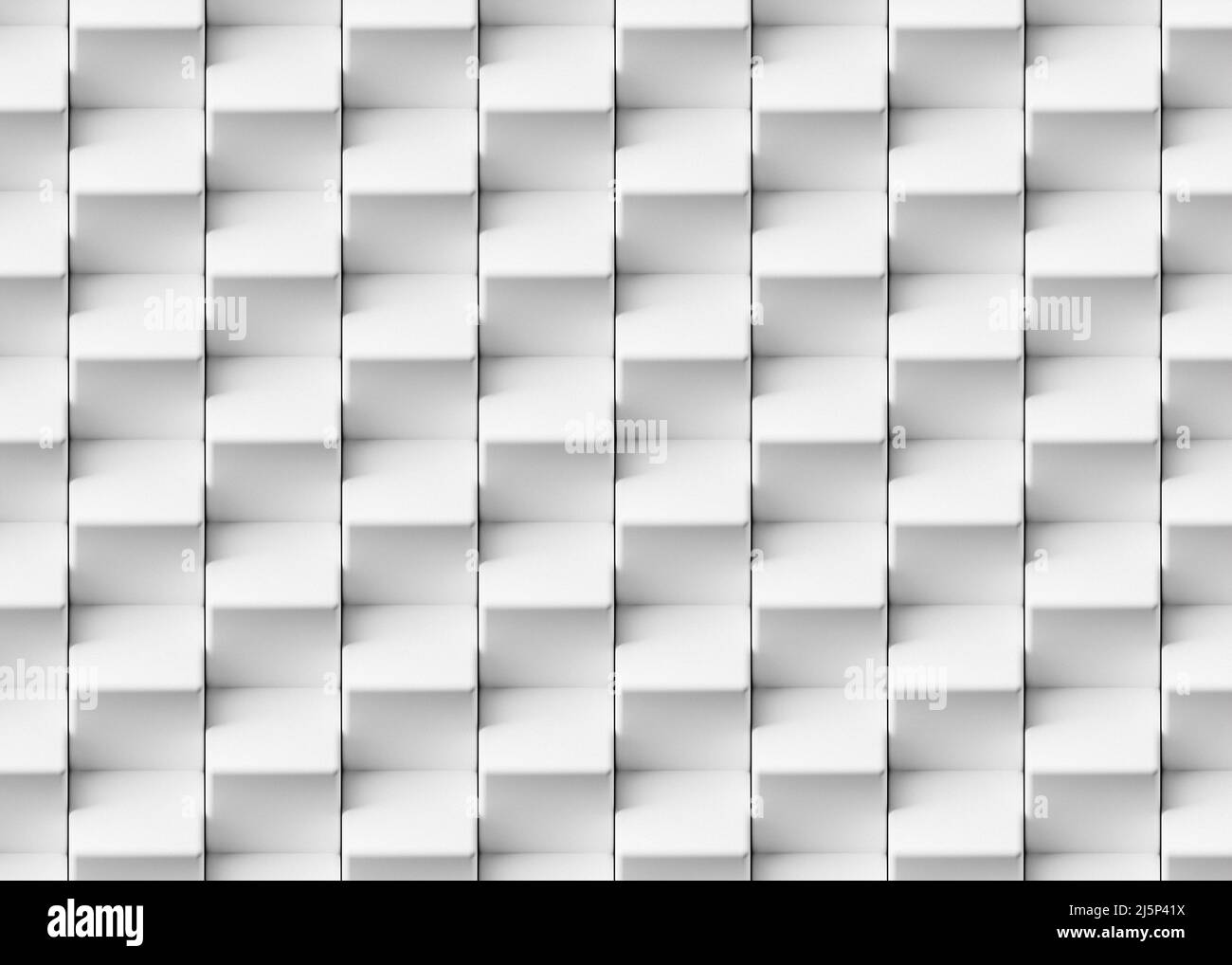 Abstract geometric white background made of tilted cubes. 3d rendering ...