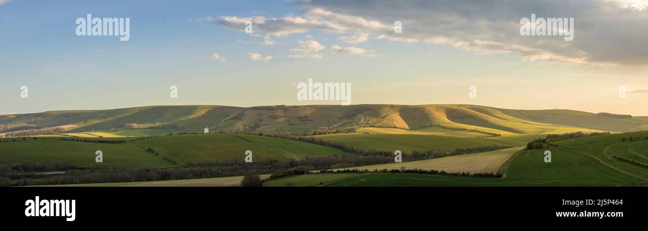 Breath taking views from the South Downs near Lewes in East Sussex ...