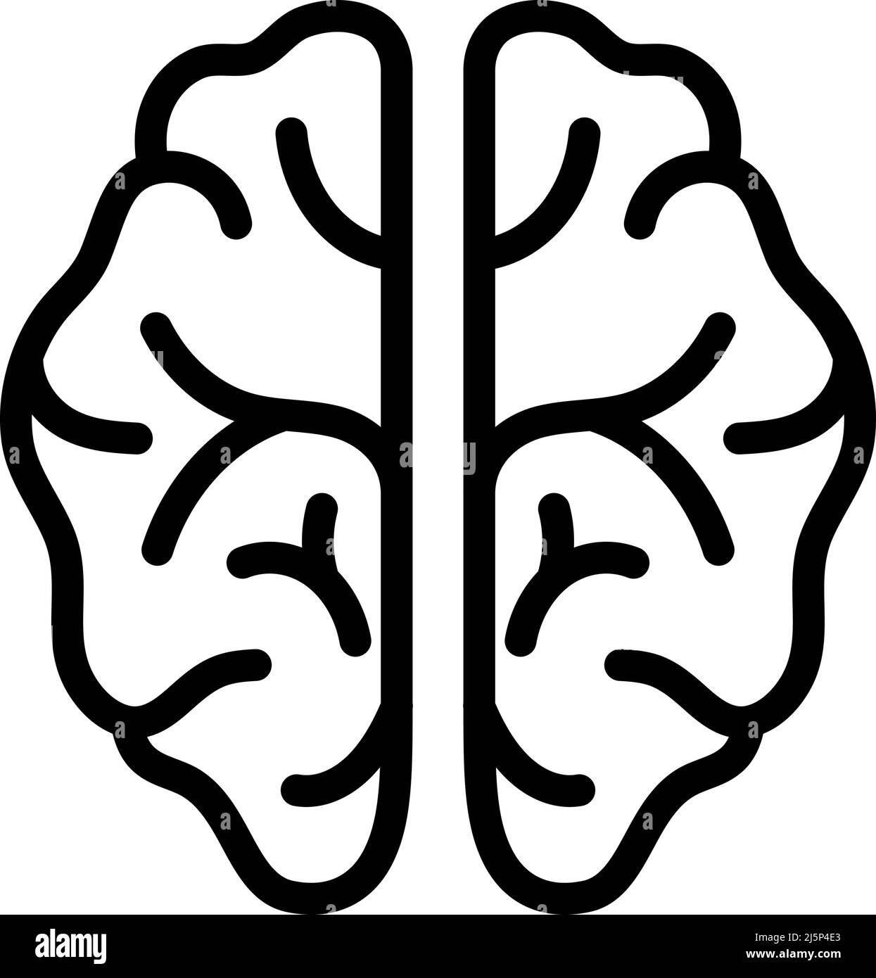 Brain outline icon design ilustration template vector Stock Vector ...