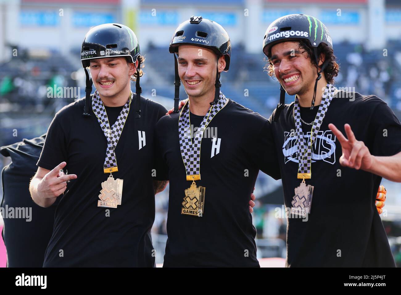 (L to R) Justin Dowell (USA), Logan Martin (AUS), Kevin Peraza (MEX ...