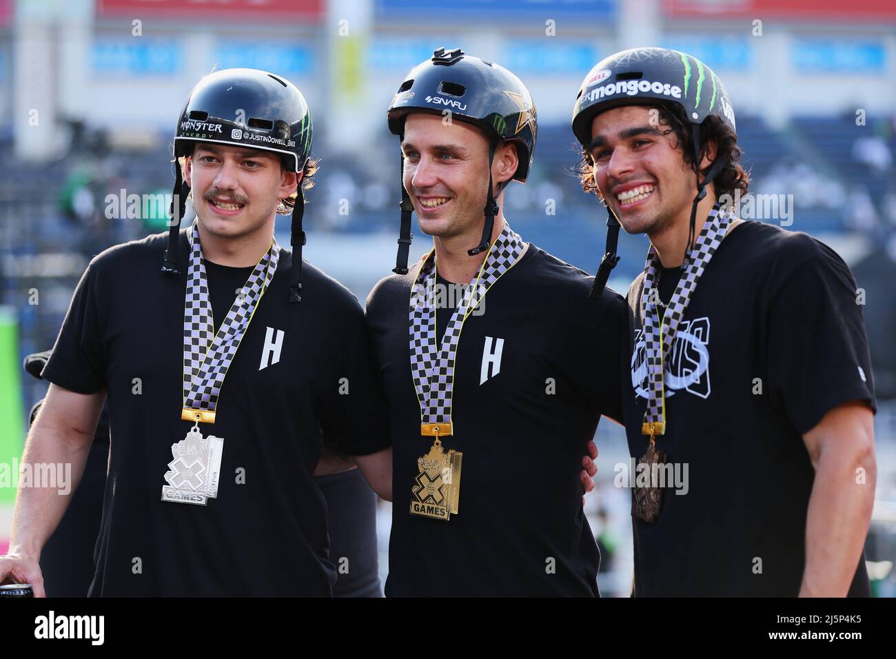 (L to R) Justin Dowell (USA), Logan Martin (AUS), Kevin Peraza (MEX ...