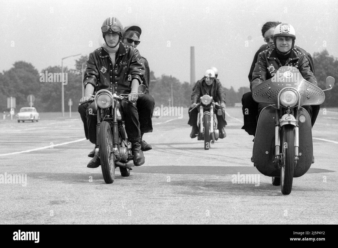 Members of the Red Devils, a youth gang in Nuremberg. The youngsters ...