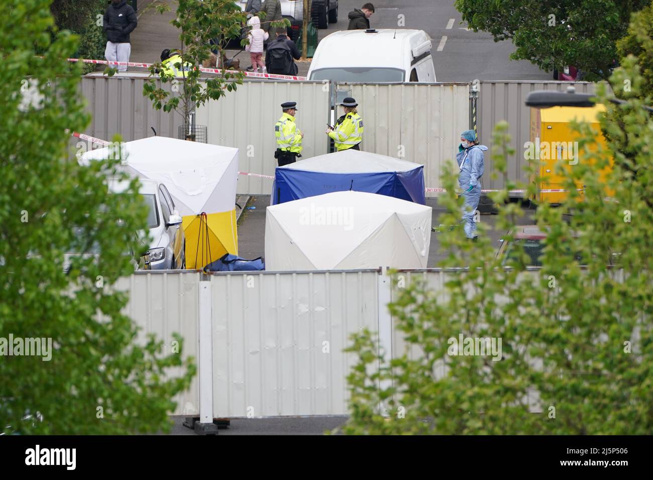 Police forensic tents outside hi-res stock photography and images - Alamy