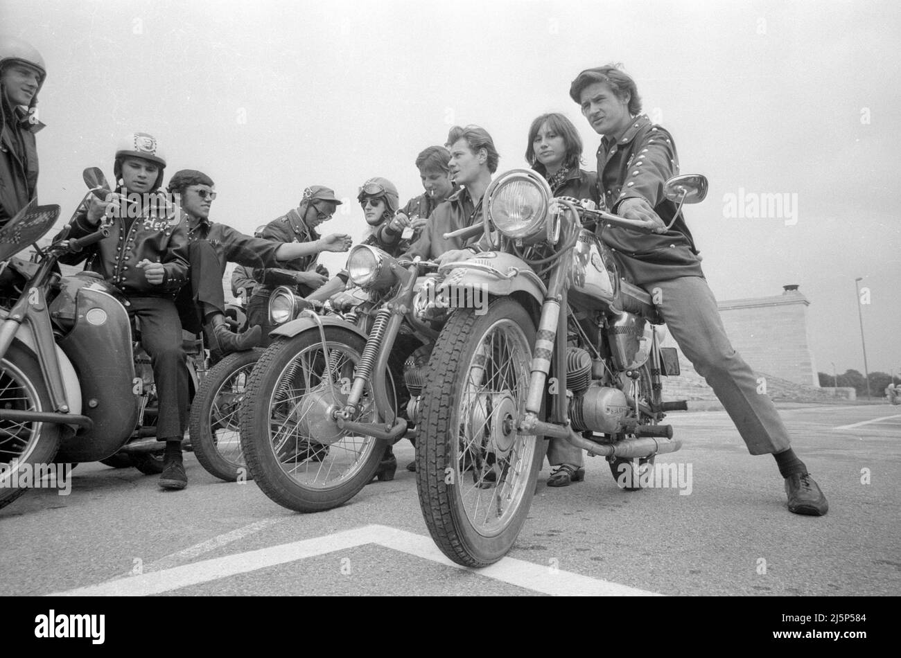 Members of the Red Devils, a youth gang in Nuremberg. The youngsters ...