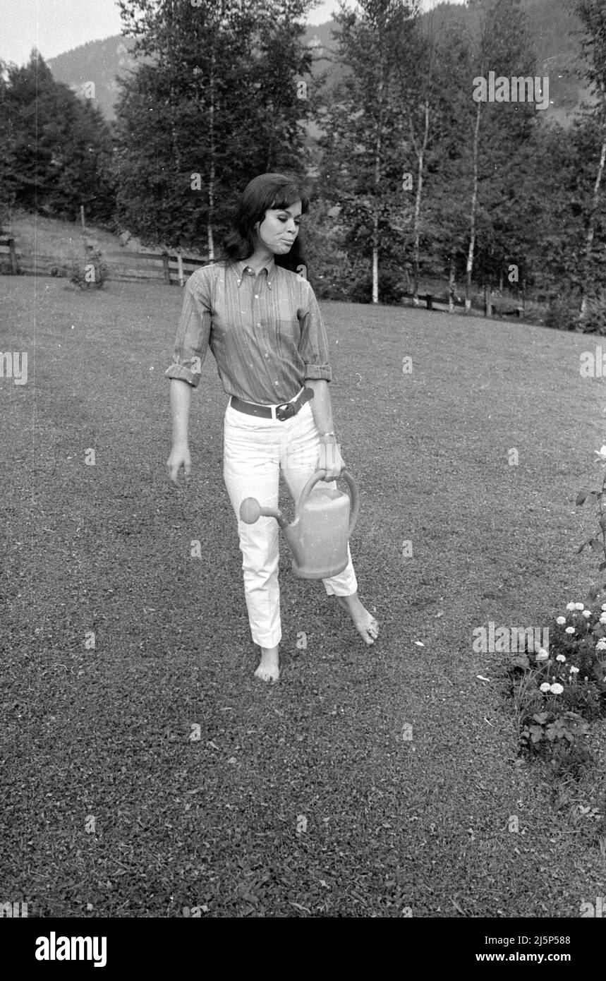 Marie Versini, French actress, at Tegernsee. [automated translation ...