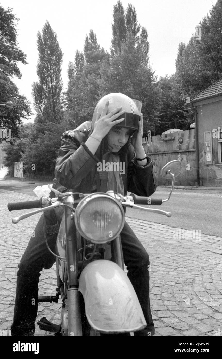 Group in red jackets Black and White Stock Photos & Images - Alamy