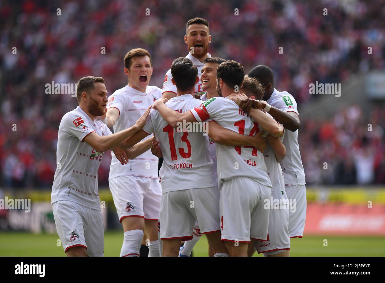 KOELN, GERMANY - APRIL 23 2022: Football match Bundesliga Köln ...