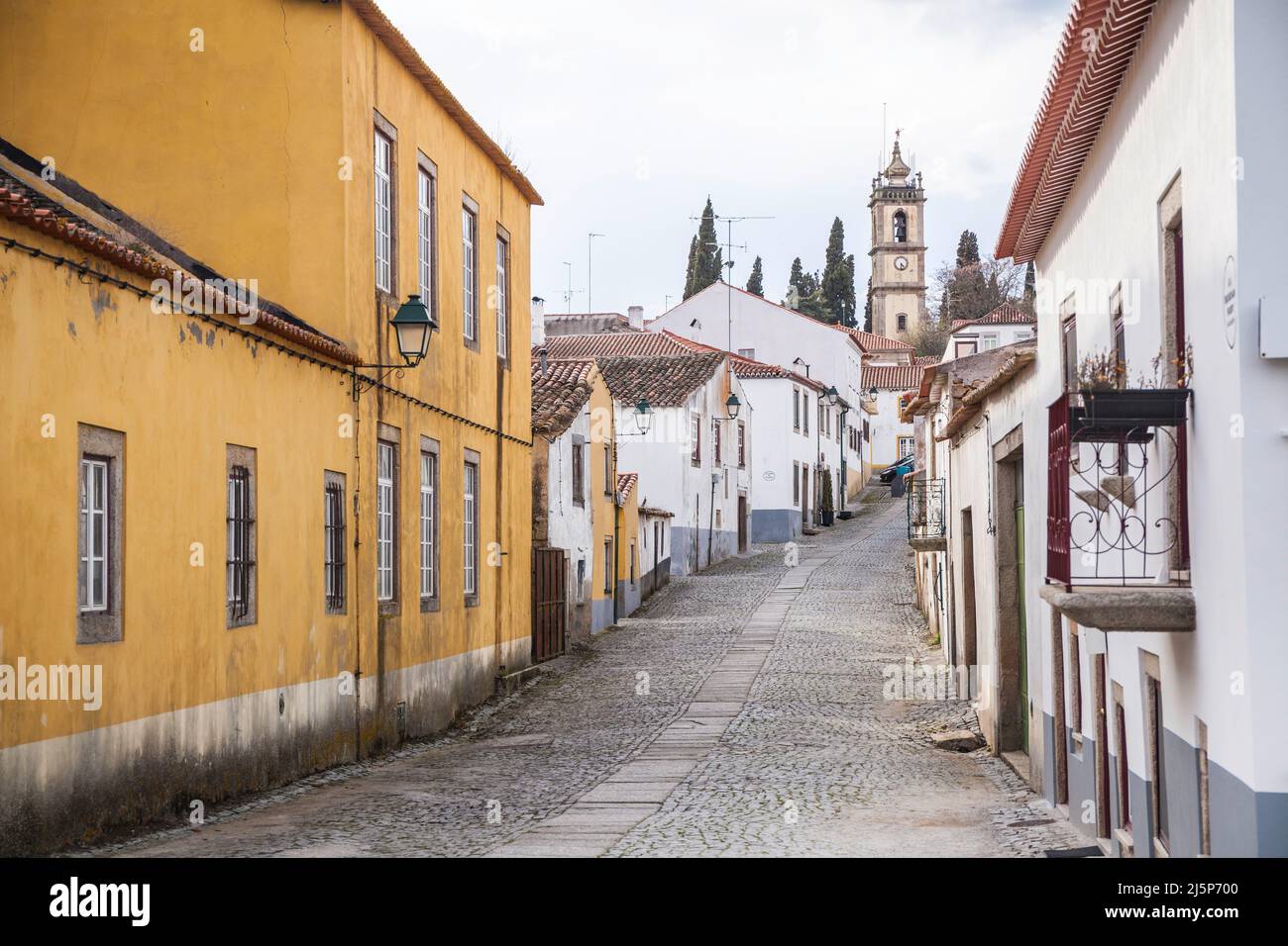 view over the city of Almeida with church Stock Photo - Alamy