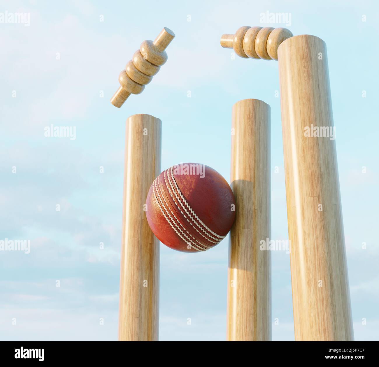 Cricket stumps 3d hi-res stock photography and images - Alamy