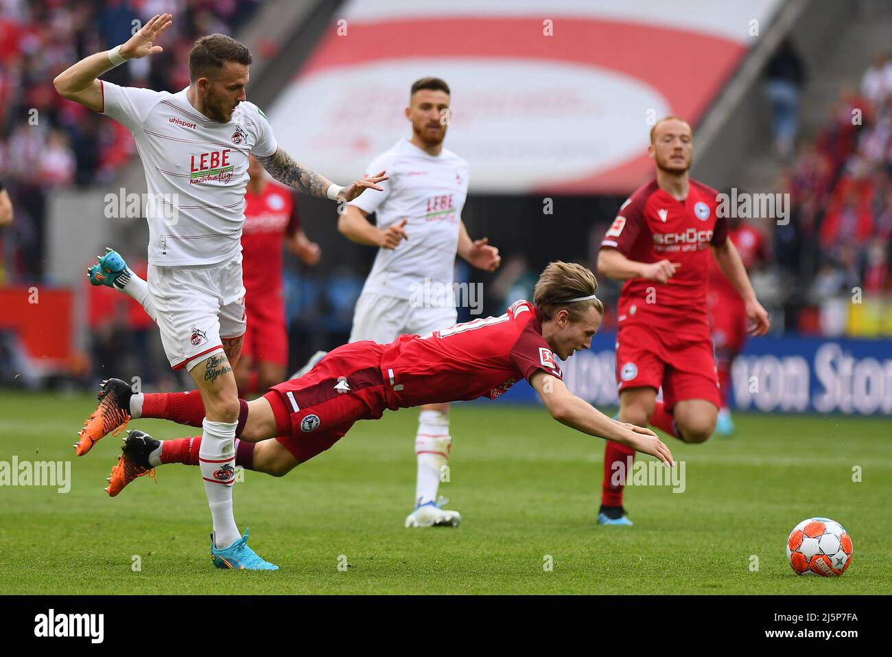 KOELN, GERMANY - APRIL 23 2022: Football match Bundesliga Köln ...