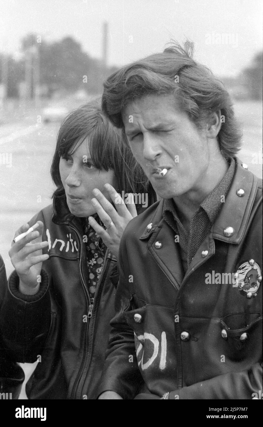Members of the Red Devils, a youth gang in Nuremberg. The youngsters ...