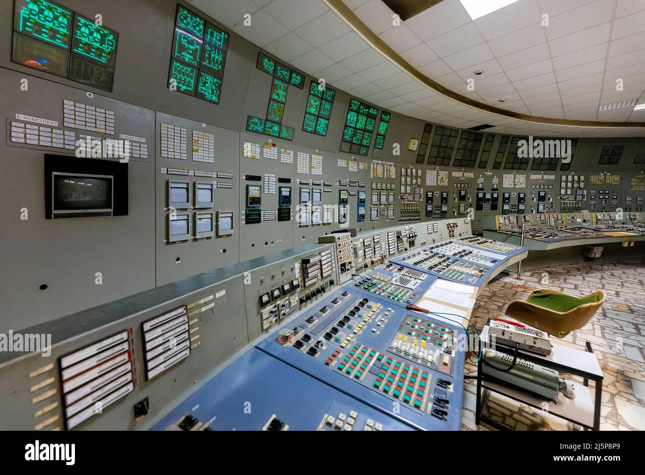 The October 22, 2021, the Chernobyl nuclear reactor number 3 control ...