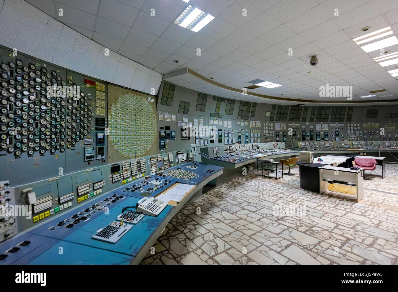 The October 22, 2021, the Chernobyl nuclear reactor number 3 control ...
