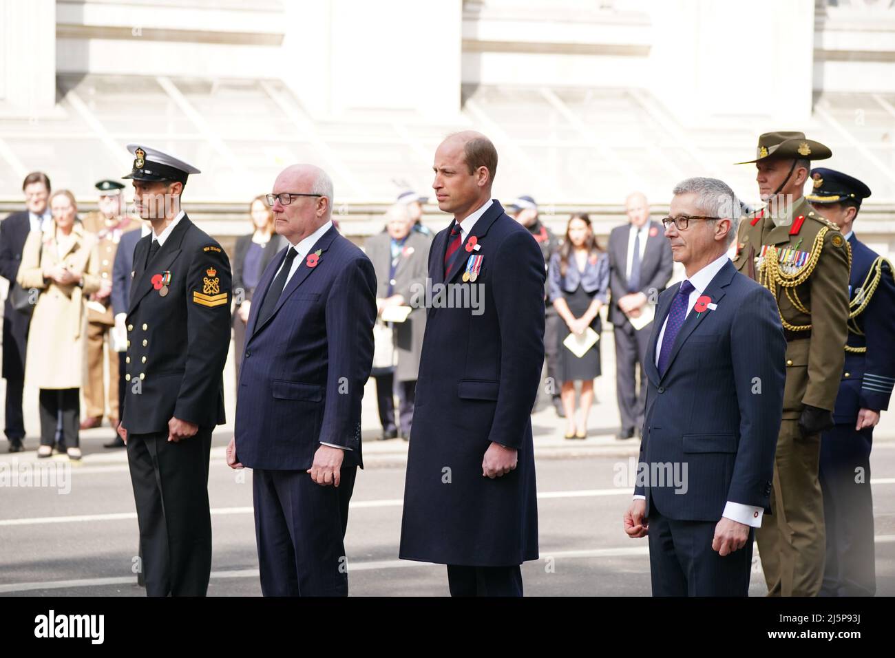 The Duke of Cambridge (centre) with Australian High Commissioner to the ...
