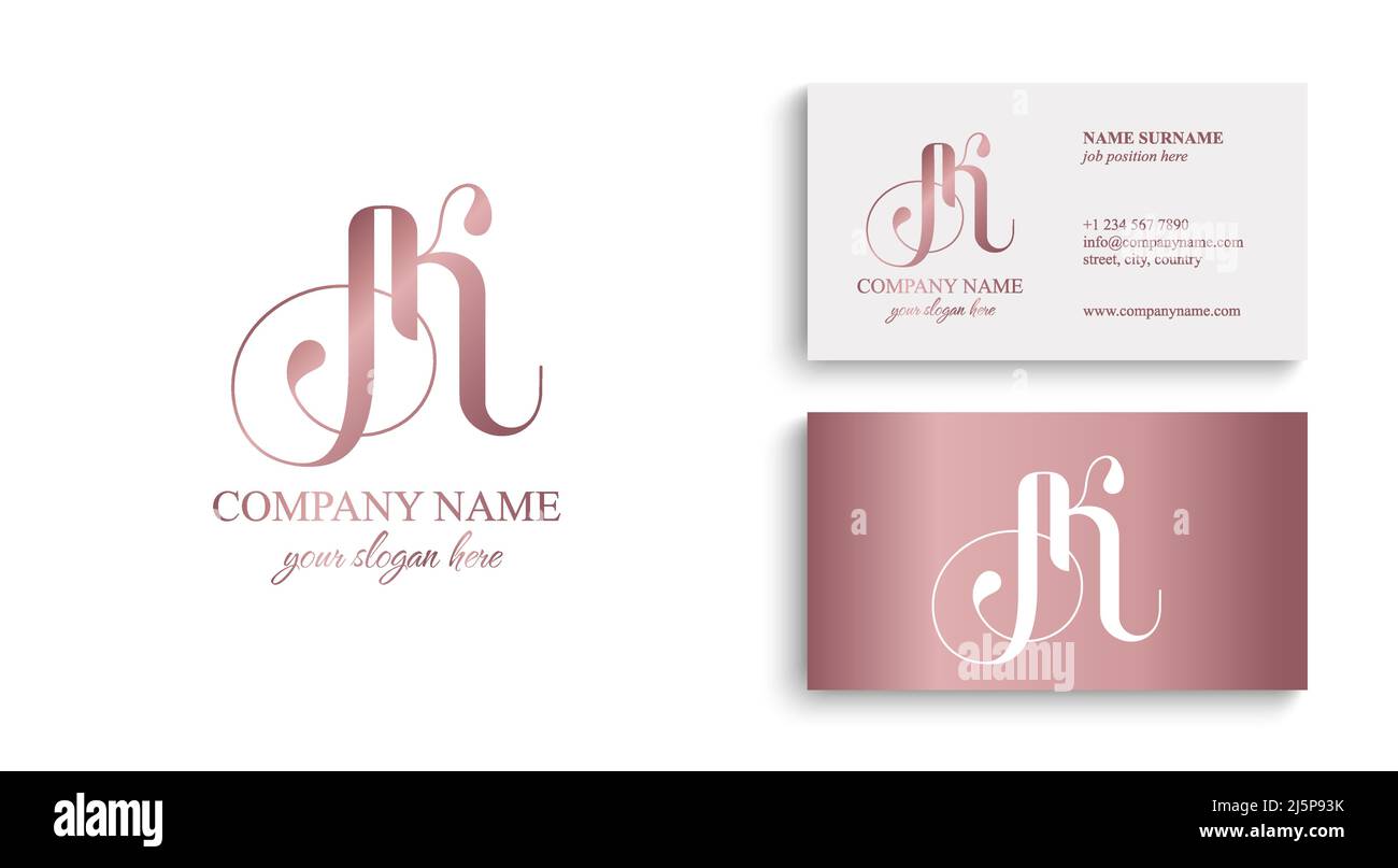 AK letter monogram. Elegant luxury KA logo. Calligraphic style ...