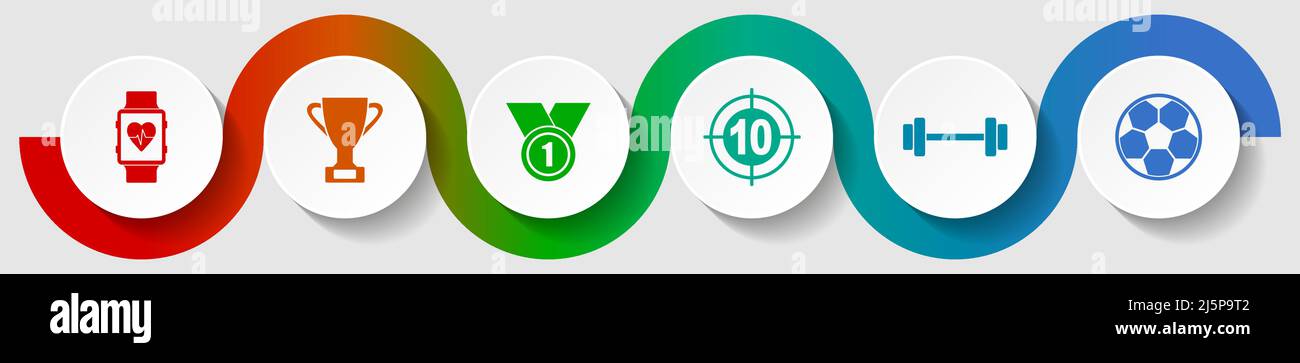 Sport concept infographic vector template, activity flat design ...