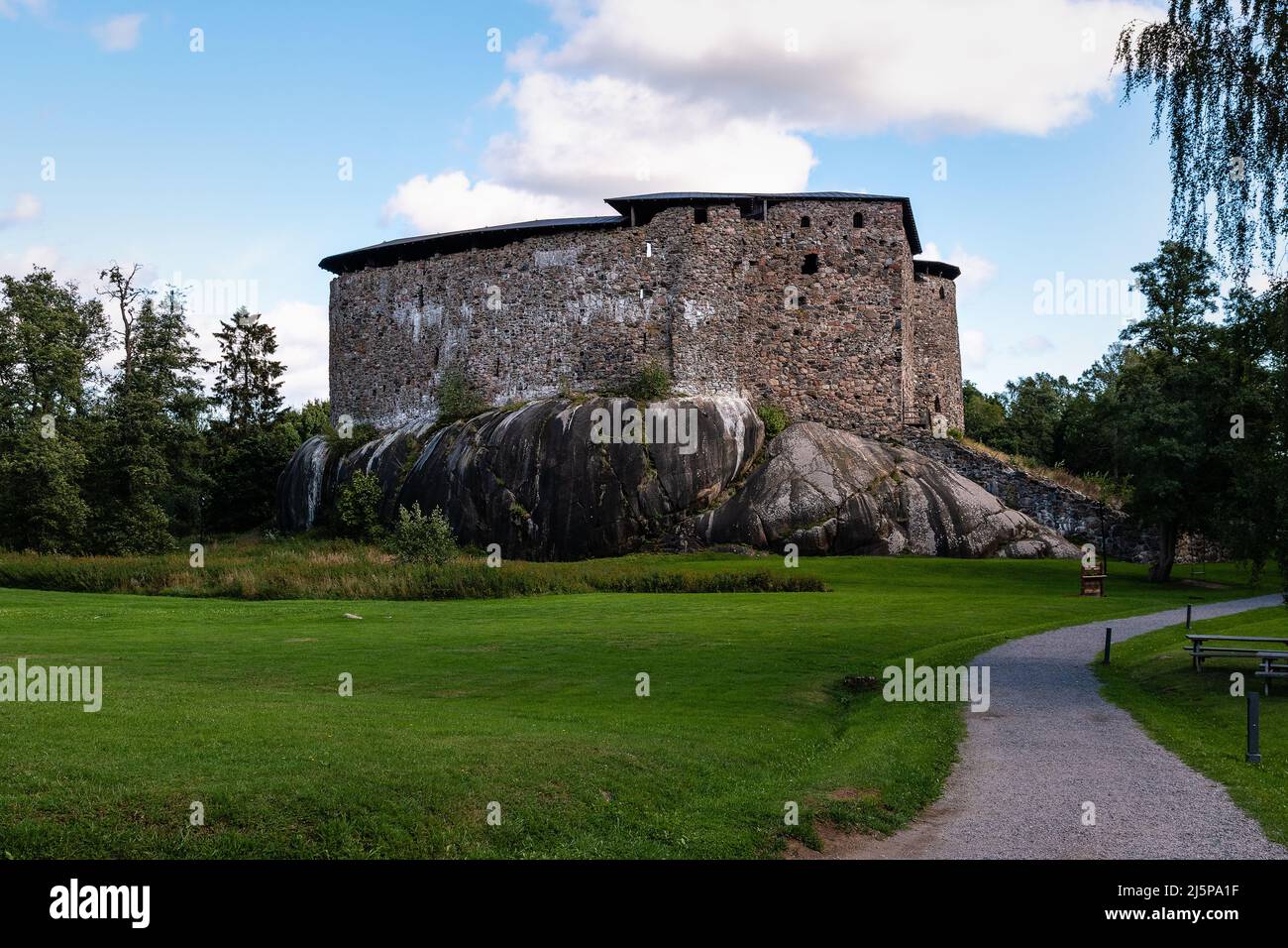 Raseborg castle, a medieval castle in Raseborg, Finland in summertime ...