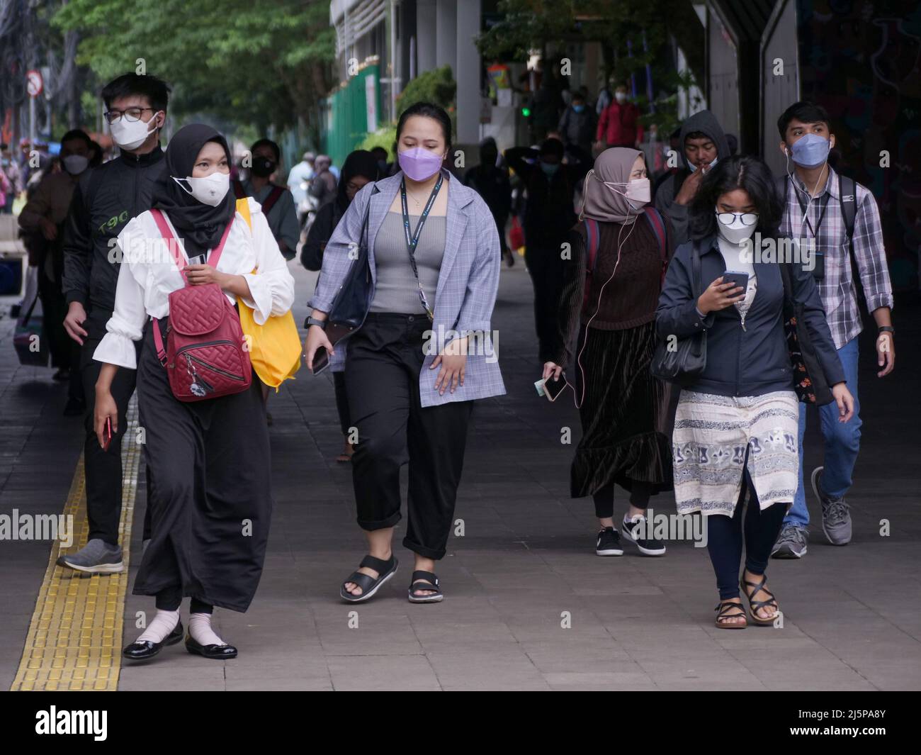 Jakarta, Indonesia- August 23, 2022: Asian people walking Stock Photo ...