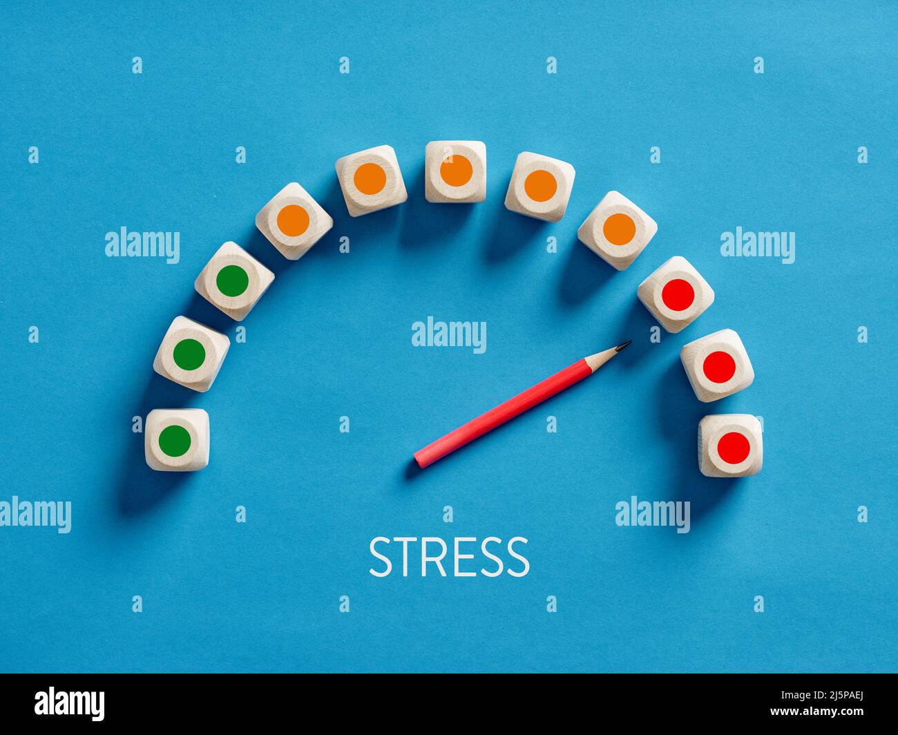 Stress level meter indicating high level of stress Stock Photo - Alamy