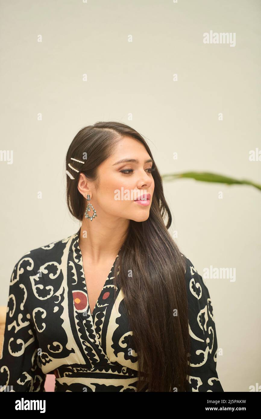 Madrid. Spain. 20220425, Mexican Actress Camila Rojas poses for a photo ...