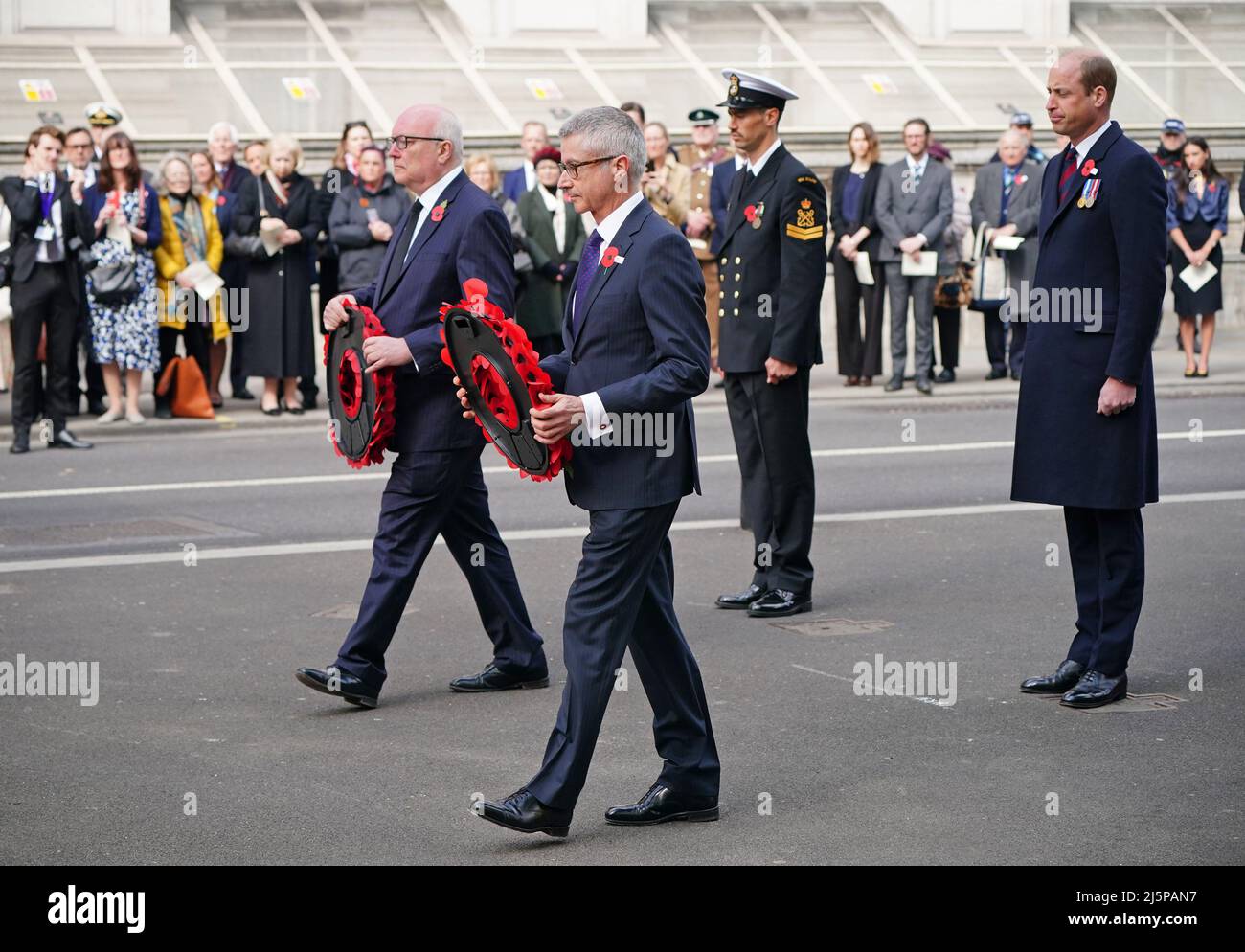 Australian High Commissioner to the UK George Brandis (left) and New ...