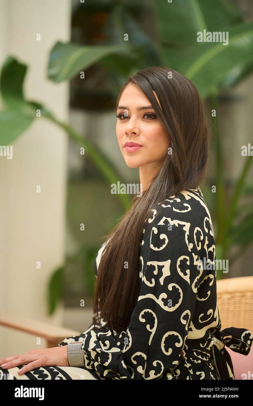 Madrid. Spain. 20220425, Mexican Actress Camila Rojas poses for a photo ...