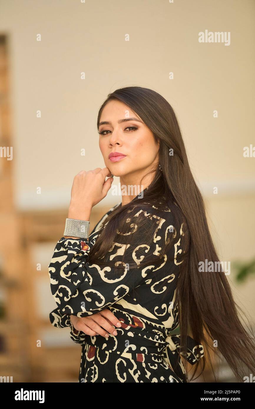 Madrid. Spain. 20220425, Mexican Actress Camila Rojas poses for a photo ...