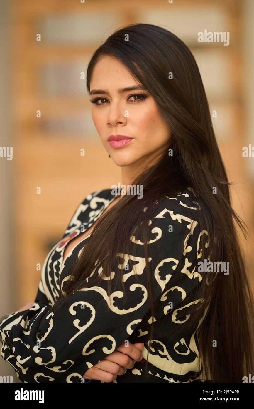 Madrid. Spain. 20220425, Mexican Actress Camila Rojas poses for a photo ...