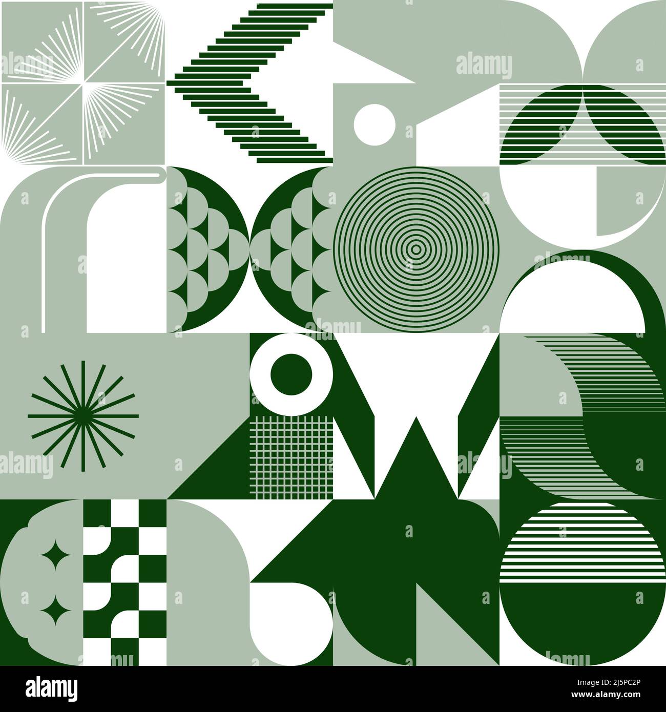 Retro Future Art inspired vector pattern artwork made with abstract ...