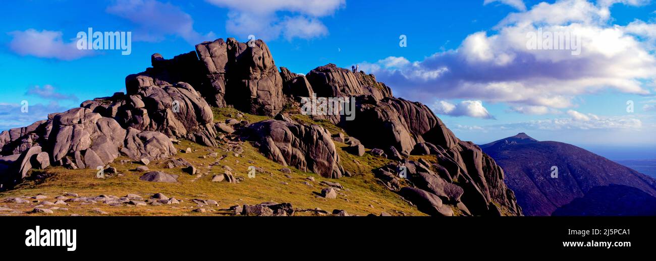 The summit of Slieve Bearnagh, Mournes, Mountains of Mourne, County ...