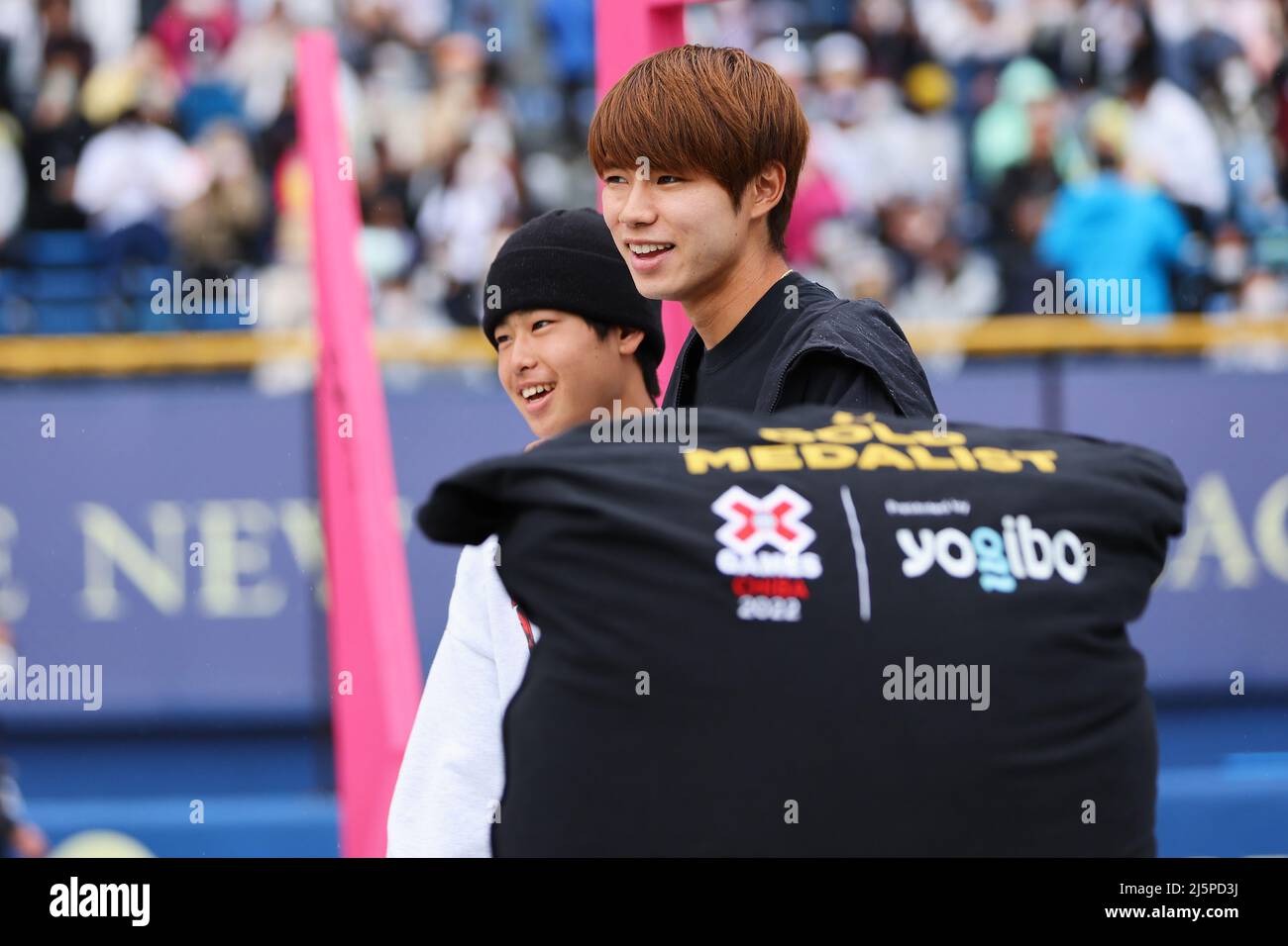 ZOZO Marine Stadium, Chiba, Japan. 24th Apr, 2022. (L to R) Daiki Ikeda, Yuto Horigome (JPN ...