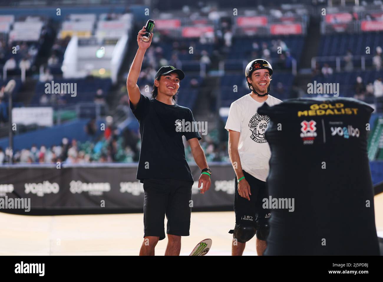 (L to R) Moto Shibata (JPN), Jimmy Wilkins (USA), APRIL 22, 2022 ...