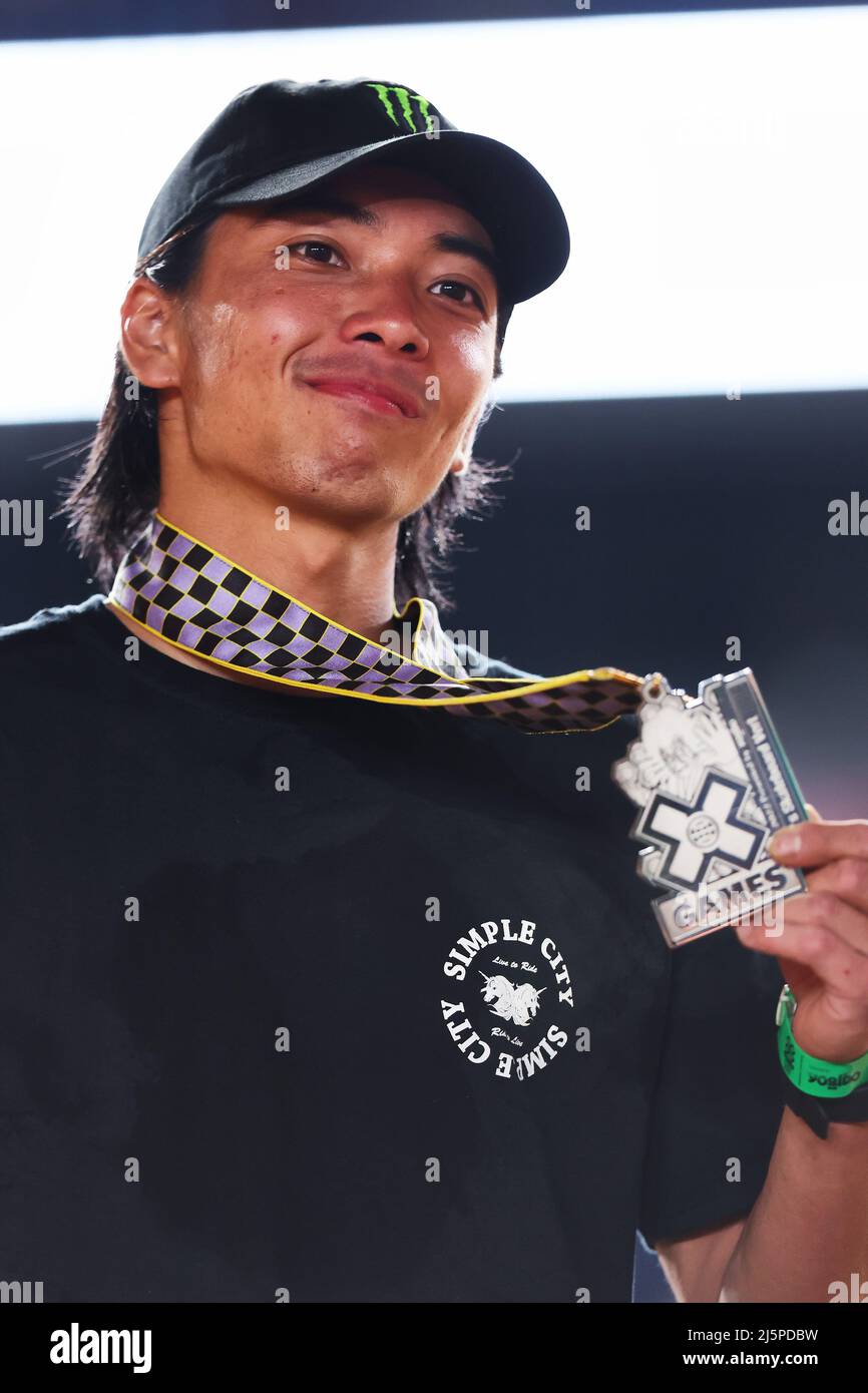 Moto Shibata (JPN), APRIL 22, 2022 - Skateboarding : X Games Chiba 2022 ...