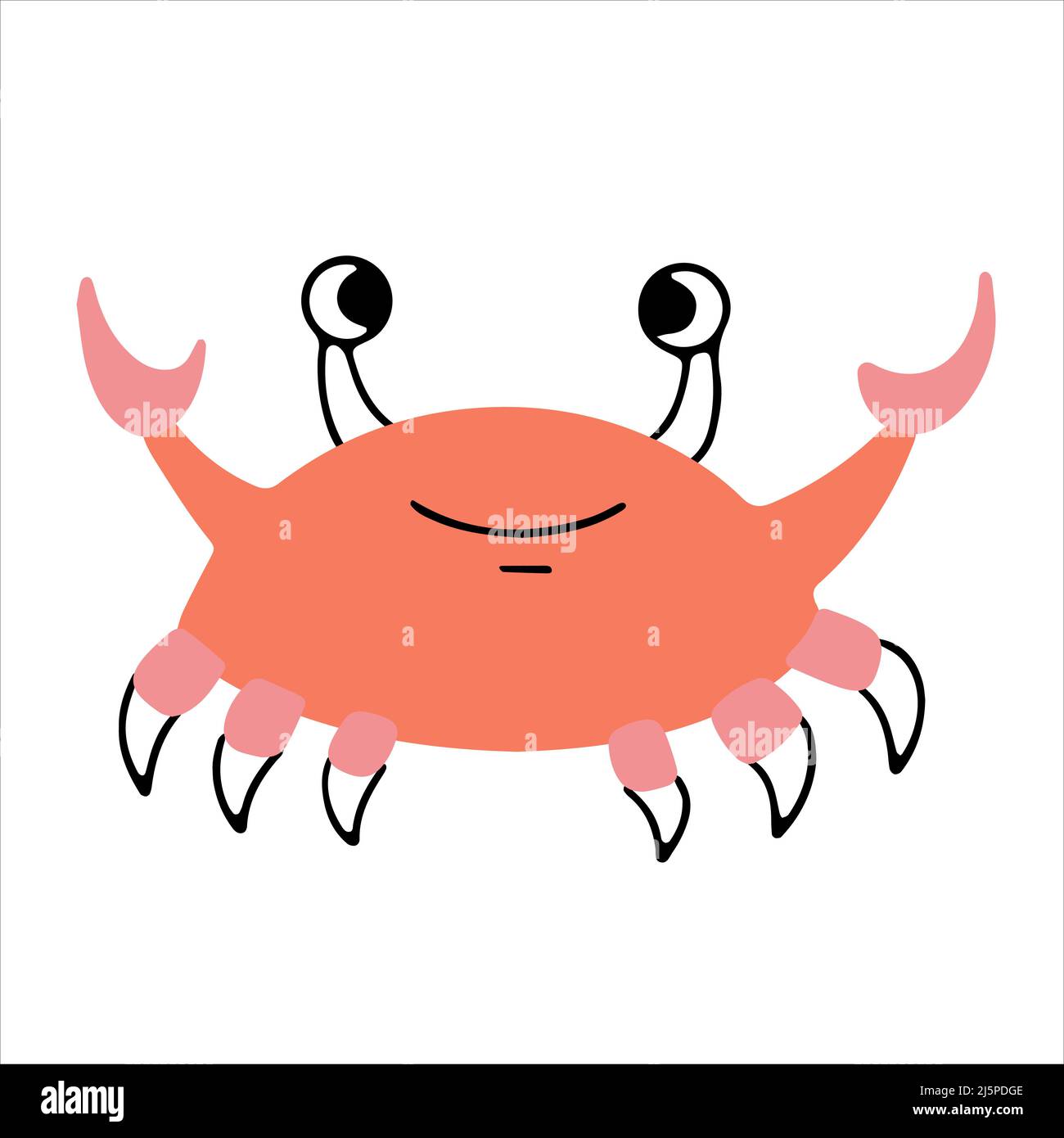 Happy Crab Clipart Silhouette
