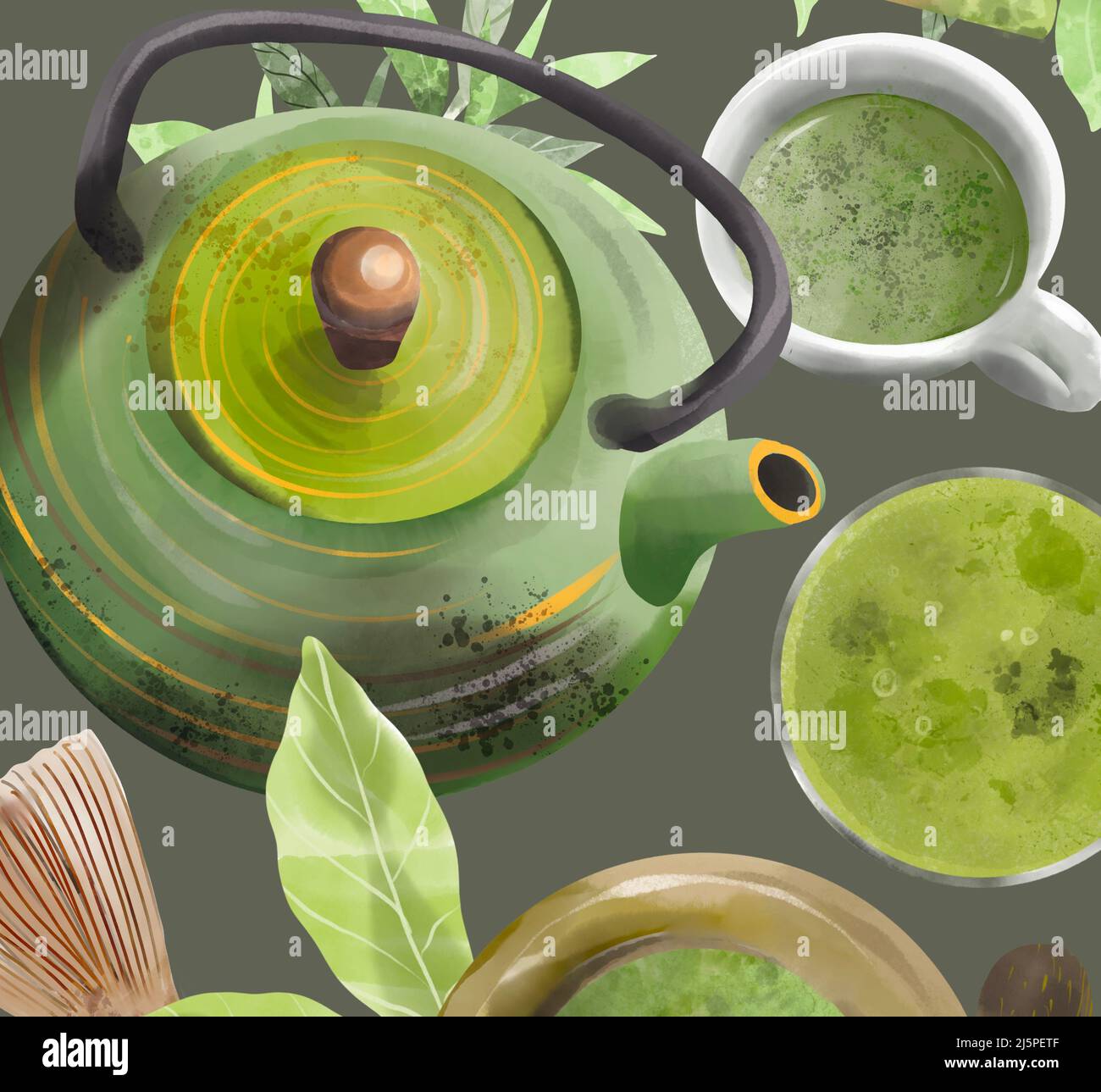 Matcha tea Japanese ceremony advertising banner, Matcha green Healthy ...