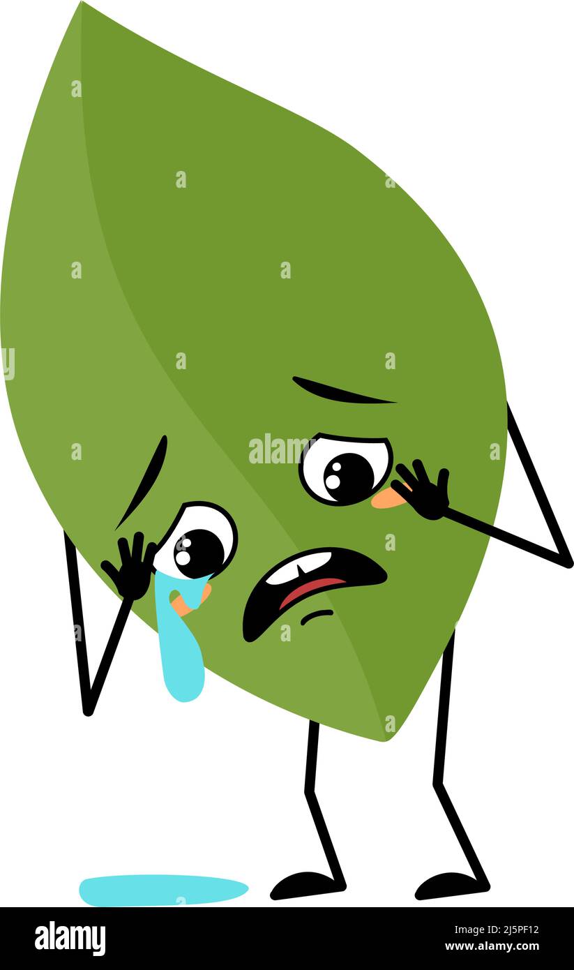 Cartoon emoticon crying tears isolated Cut Out Stock Images & Pictures ...