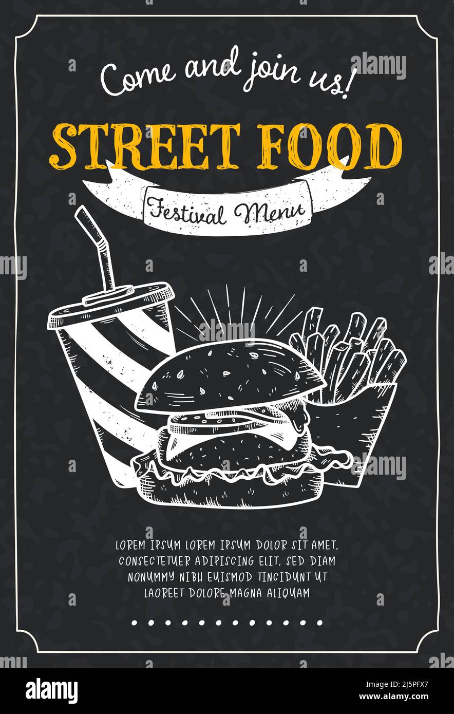 Lovely hand drawn menu card, yummy food, great for menus, advertisement ...