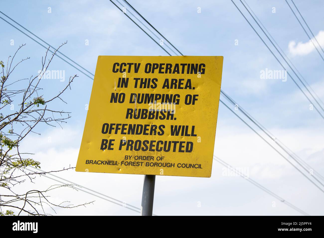 Crowthorne, United Kingdom, 20th April 2022:- A Sign near Broadmoor ...