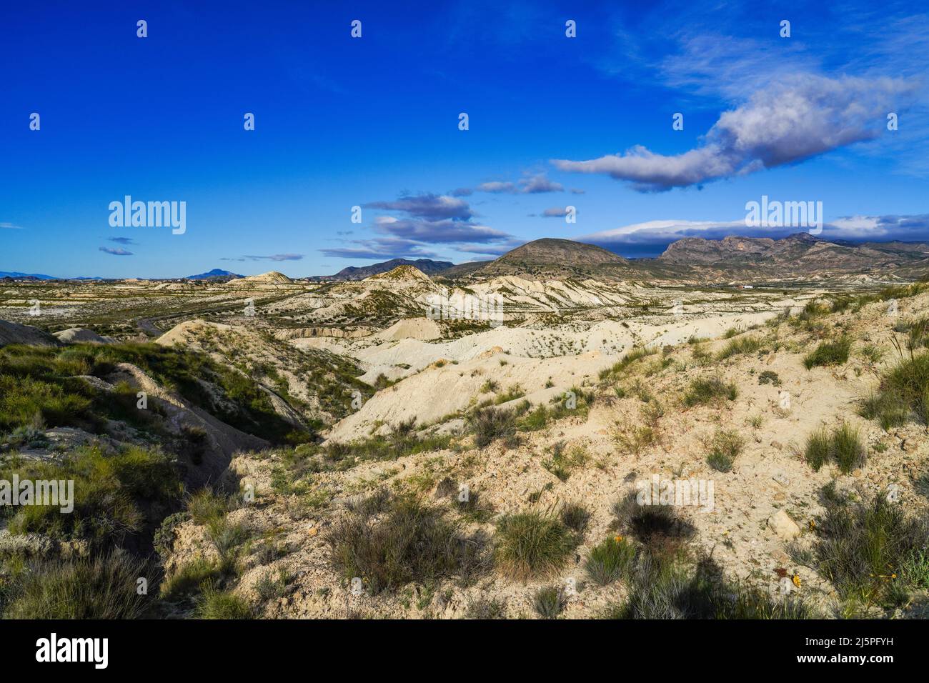 The Badlands of Abanilla and Mahoya in the Murcia region in Spain Stock ...