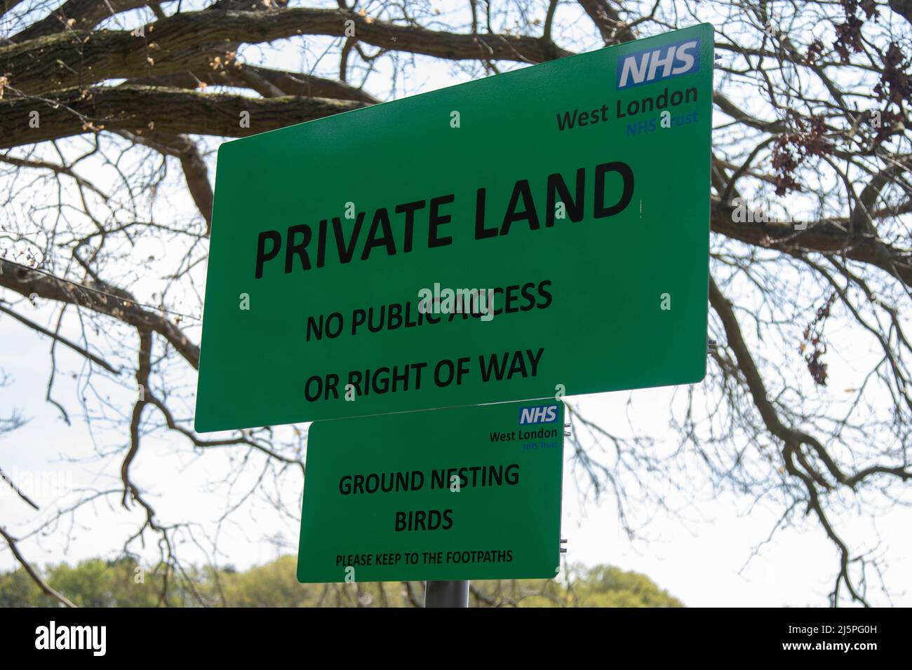 Crowthorne, United Kingdom, 20th April 2022:- A Sign near Broadmoor ...