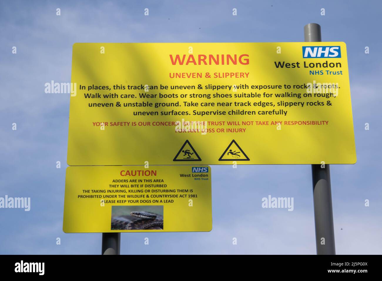 Crowthorne, United Kingdom, 20th April 2022:- A Sign near Broadmoor ...